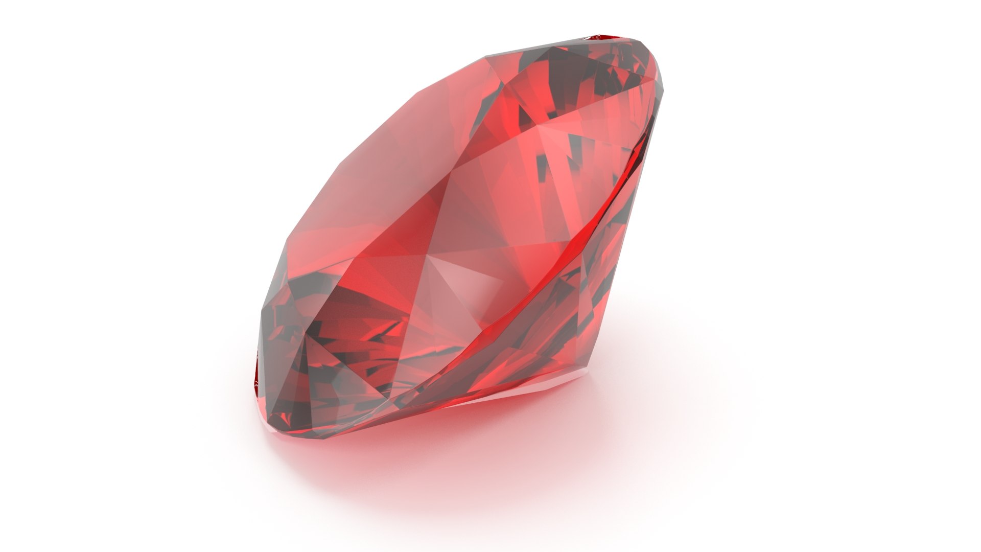 3D Round Brilliant Cut Ruby model - TurboSquid 1849014