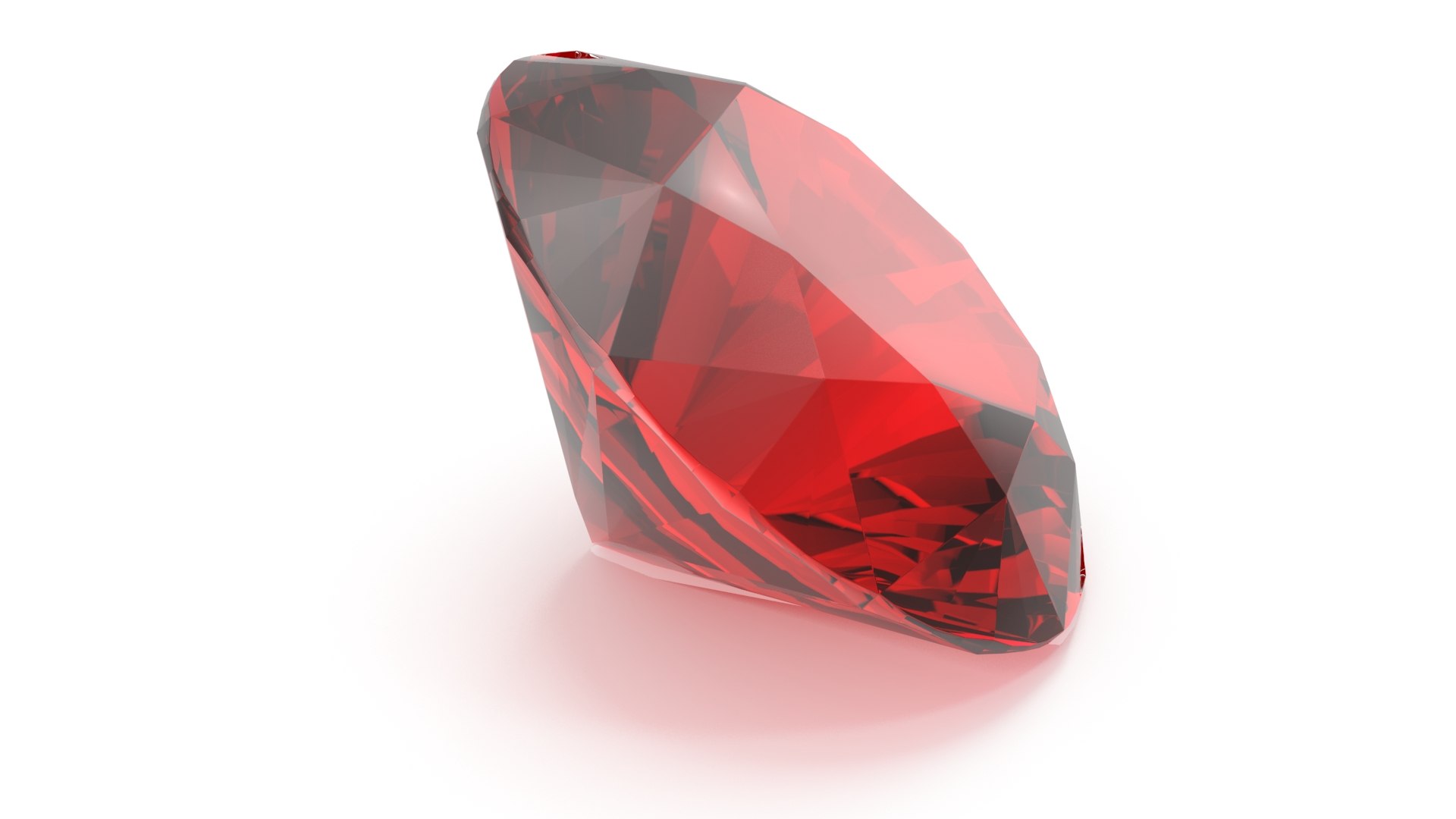 3D Round Brilliant Cut Ruby model - TurboSquid 1849014