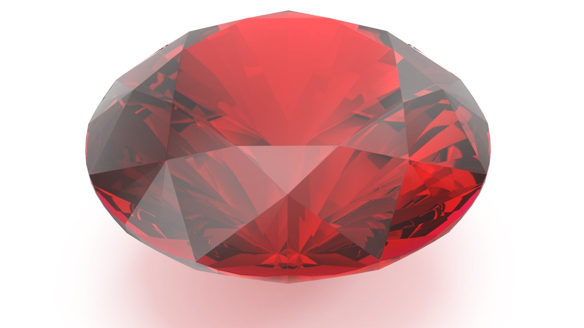 3D Round Brilliant Cut Ruby Model - TurboSquid 1849014