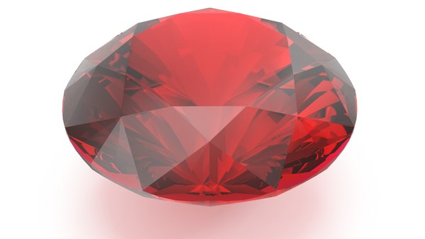 3D Round Brilliant Cut Ruby model - TurboSquid 1849014