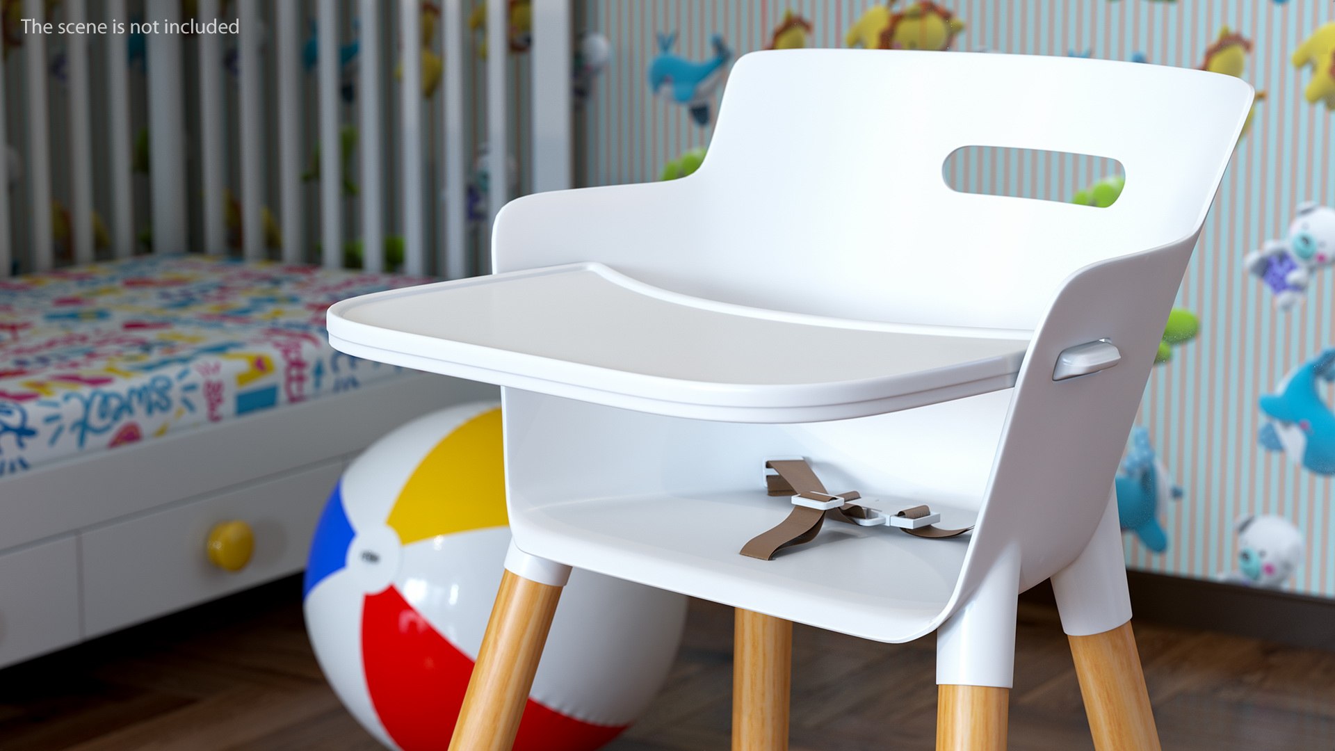 Wooden adjustable baby chair 3D model - TurboSquid 1506143