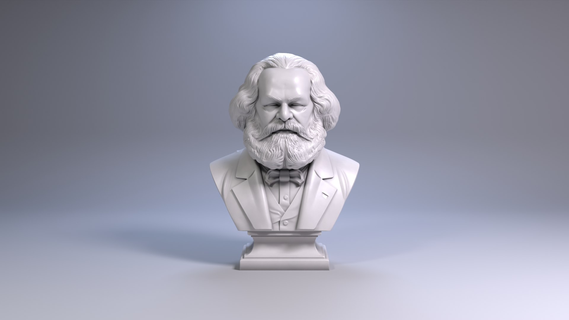 Arquivo STL para impressão 3D do modelo da escultura do busto de Karl ...