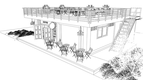 3D model Roadside Cafe - TurboSquid 1985391