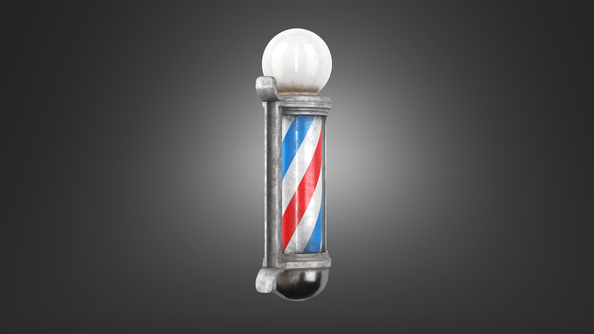 Barber Shop Pole PBR Model - TurboSquid 2172416