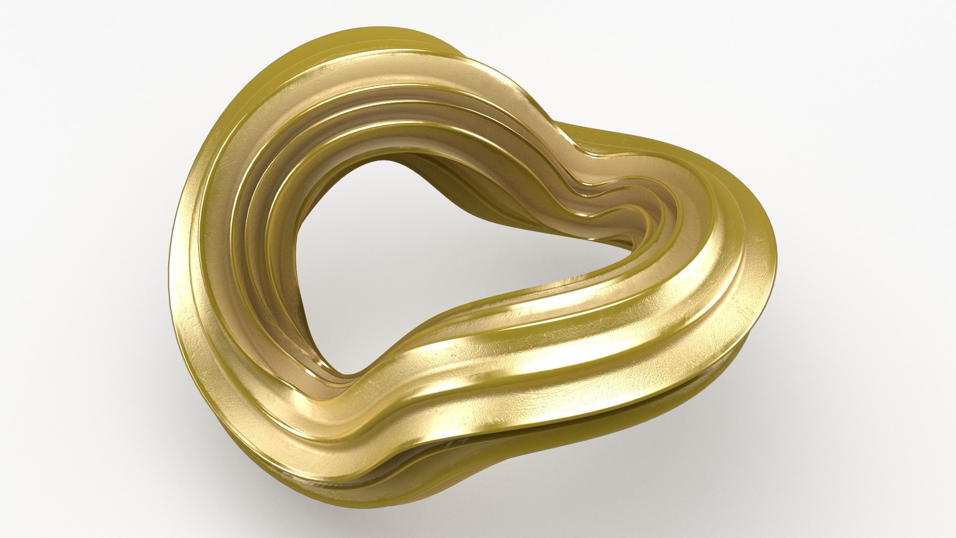 3D Abstract Shape 03 Gold model - TurboSquid 1788252