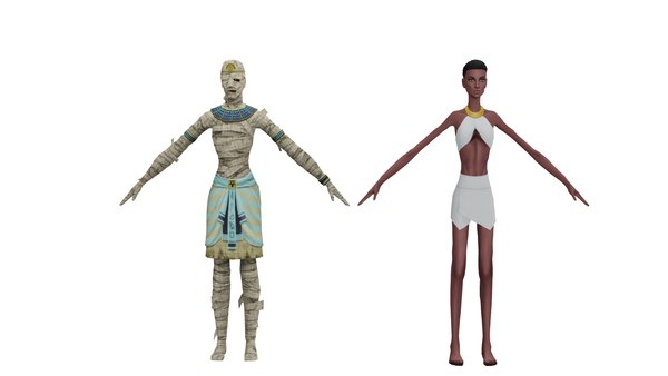 modelo 3d Personaje Momia-Chica - TurboSquid 1806362