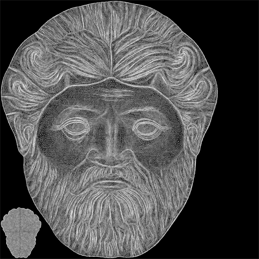 Greek God Face Relief 1 3D Model - TurboSquid 2287296