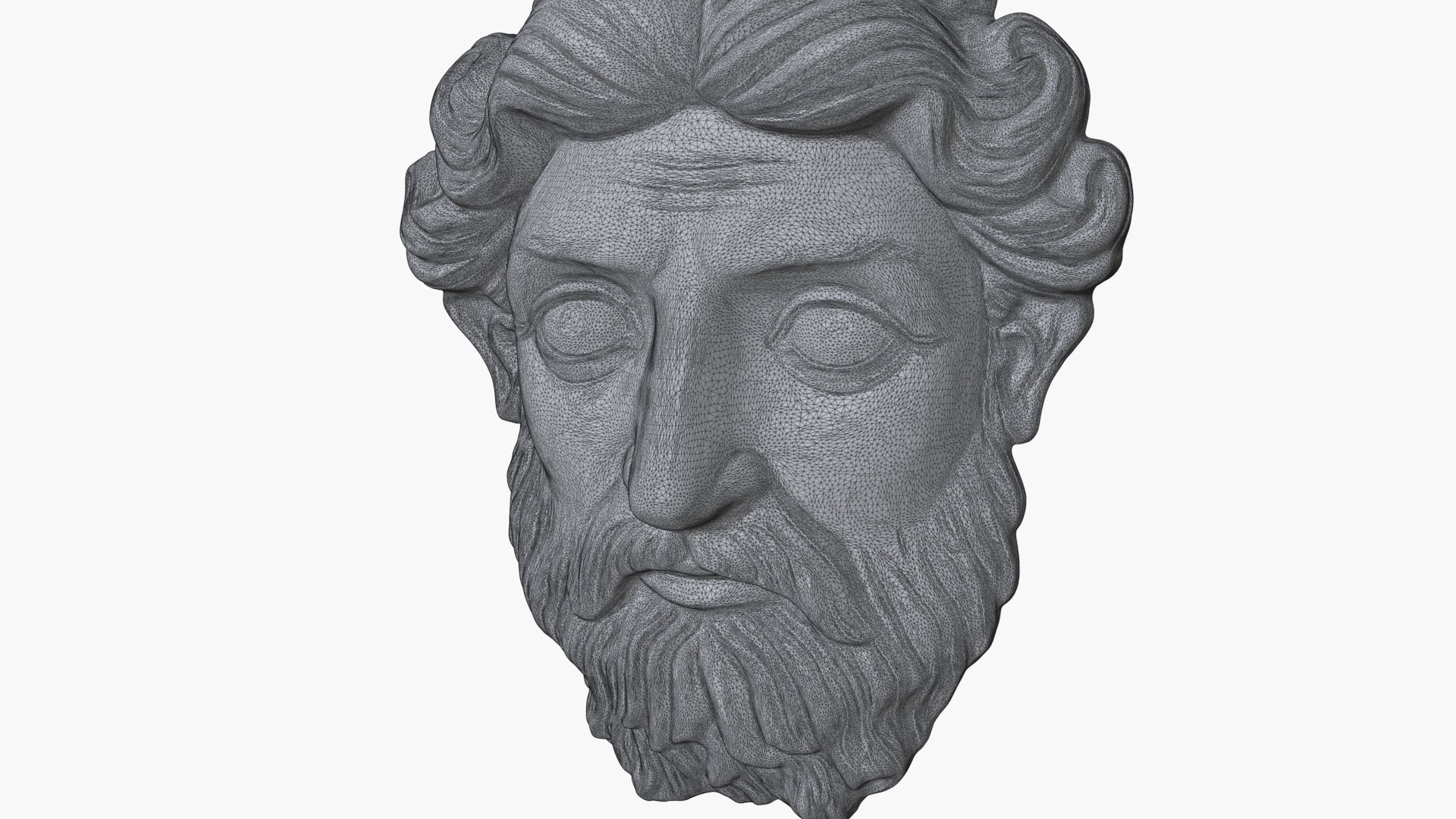Greek God Face Relief 1 3D Model - TurboSquid 2287296