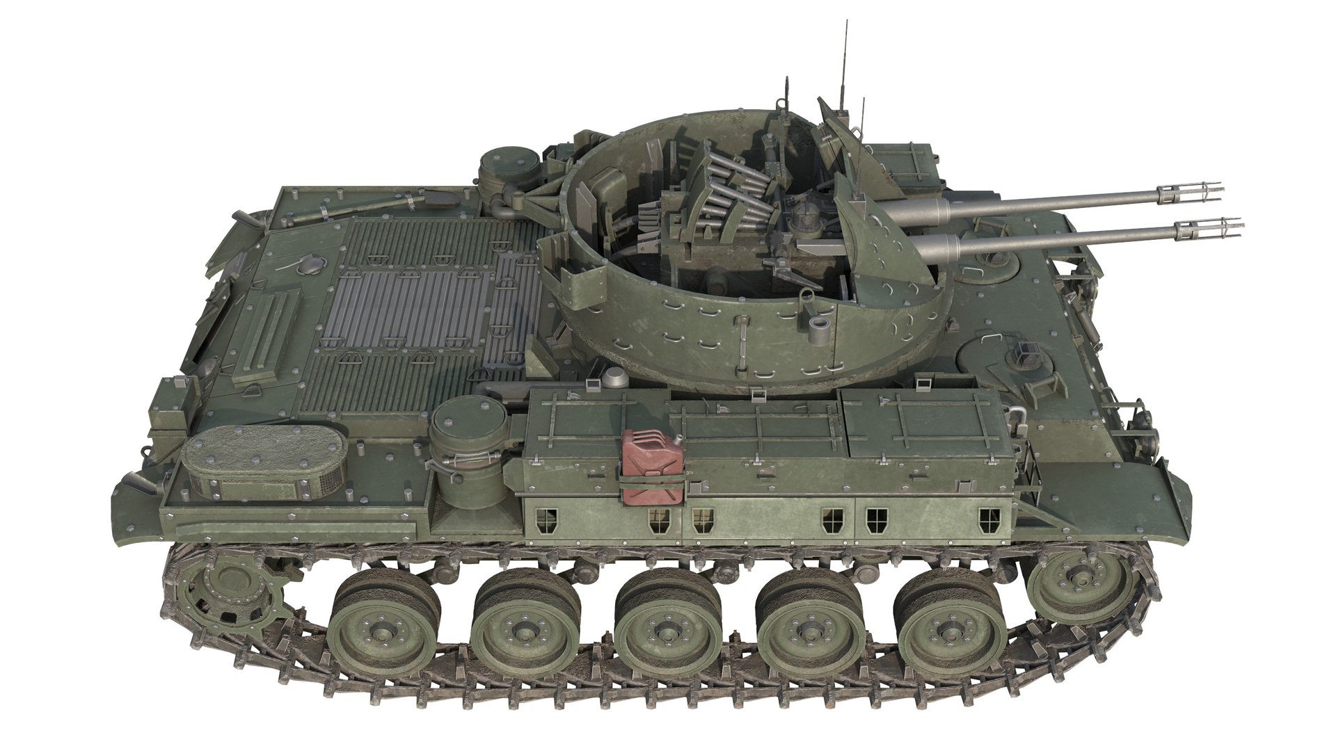 M42 Duster 40mm Anti Aircraft Tank 3D - TurboSquid 2241539