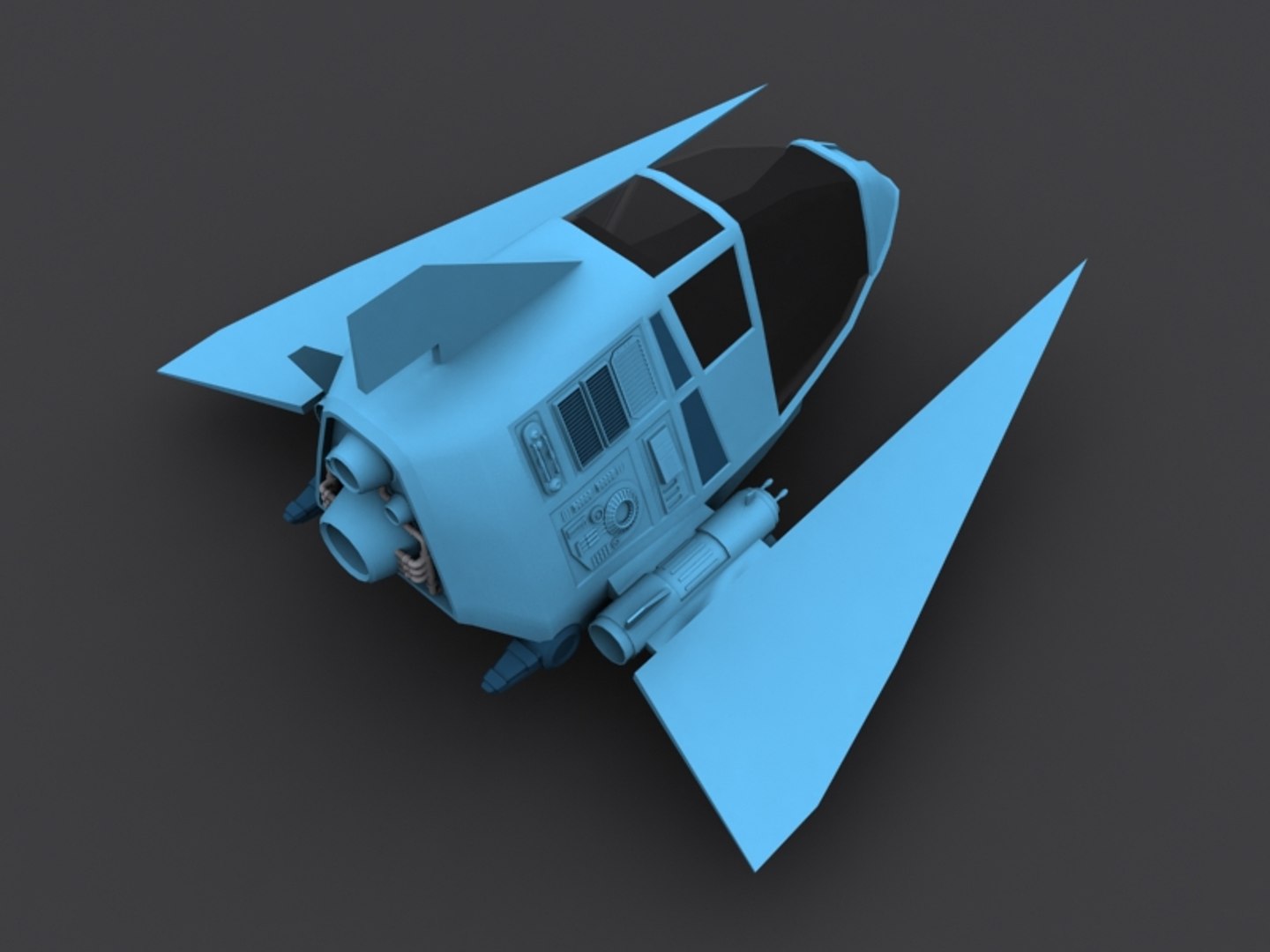 Free Original Fighter Spacecraft 3d Model