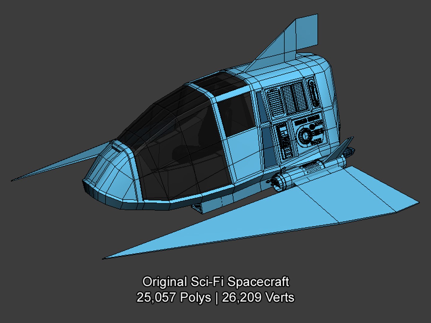 Free Original Fighter Spacecraft 3d Model