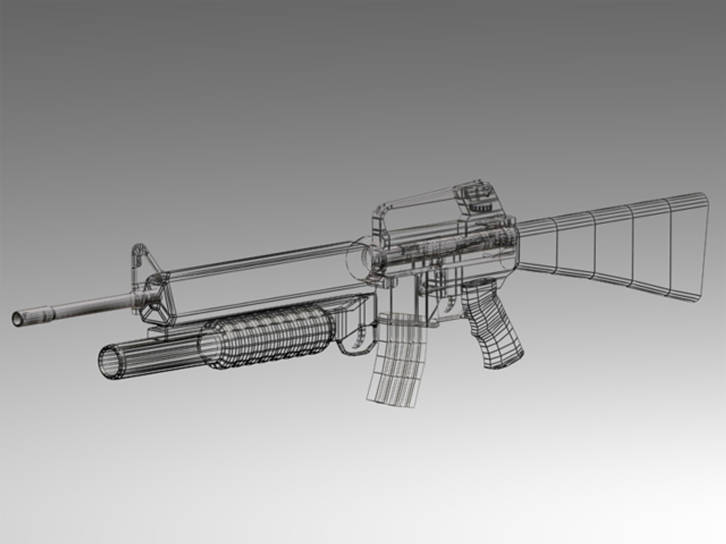 M16-a2 M203 Assault Rifle Max Free