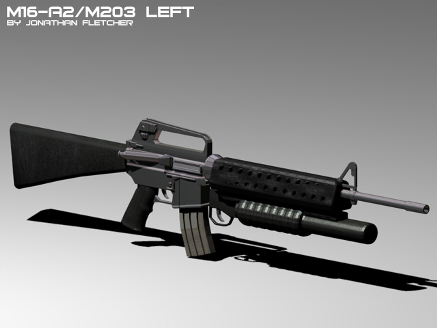 M16-a2 M203 Assault Rifle Max Free