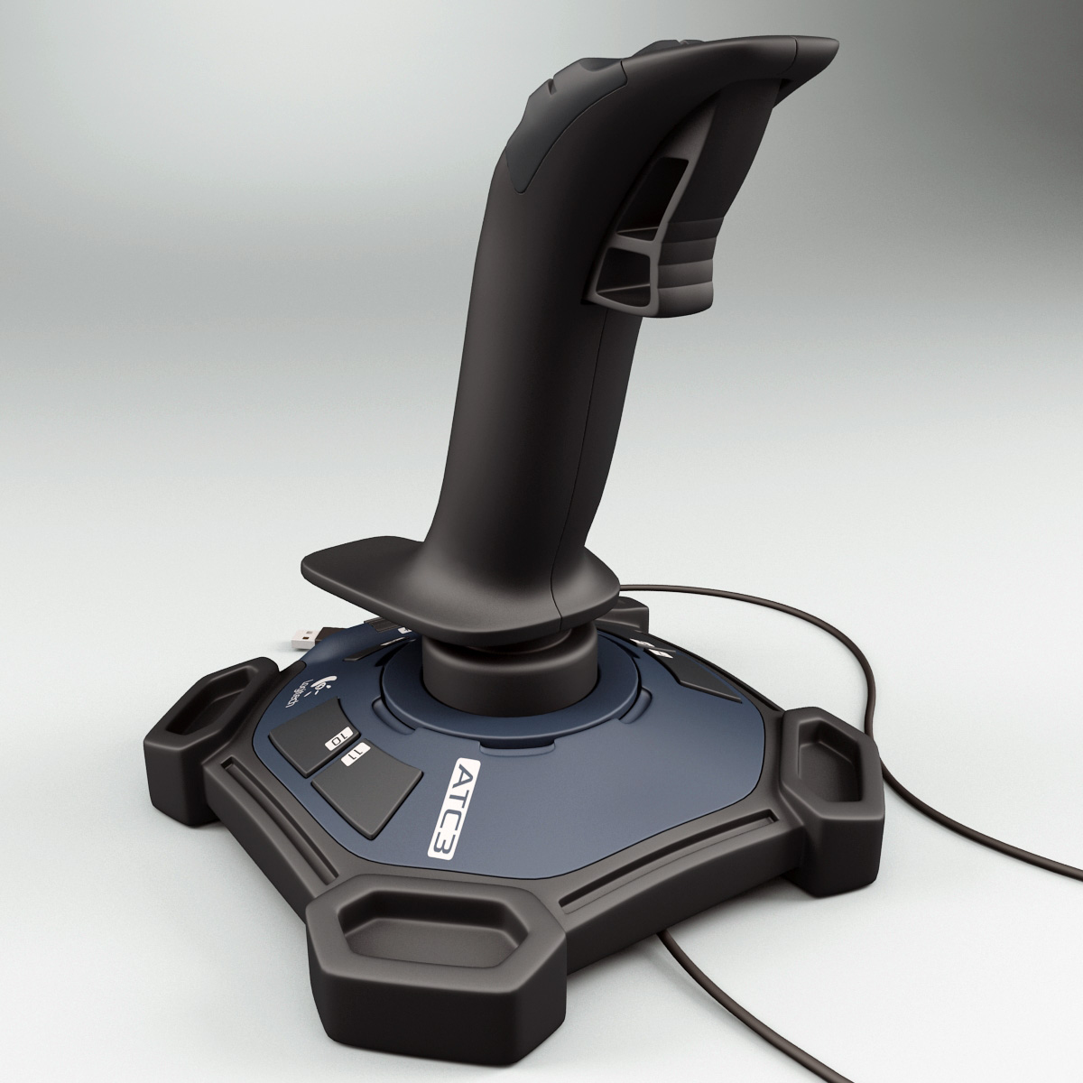 3d model joystick logitech attack 3