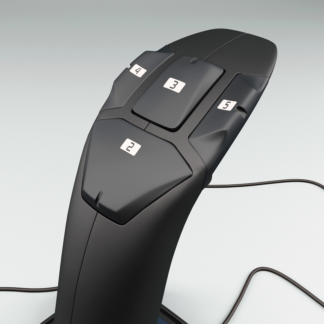 3d model joystick logitech attack 3