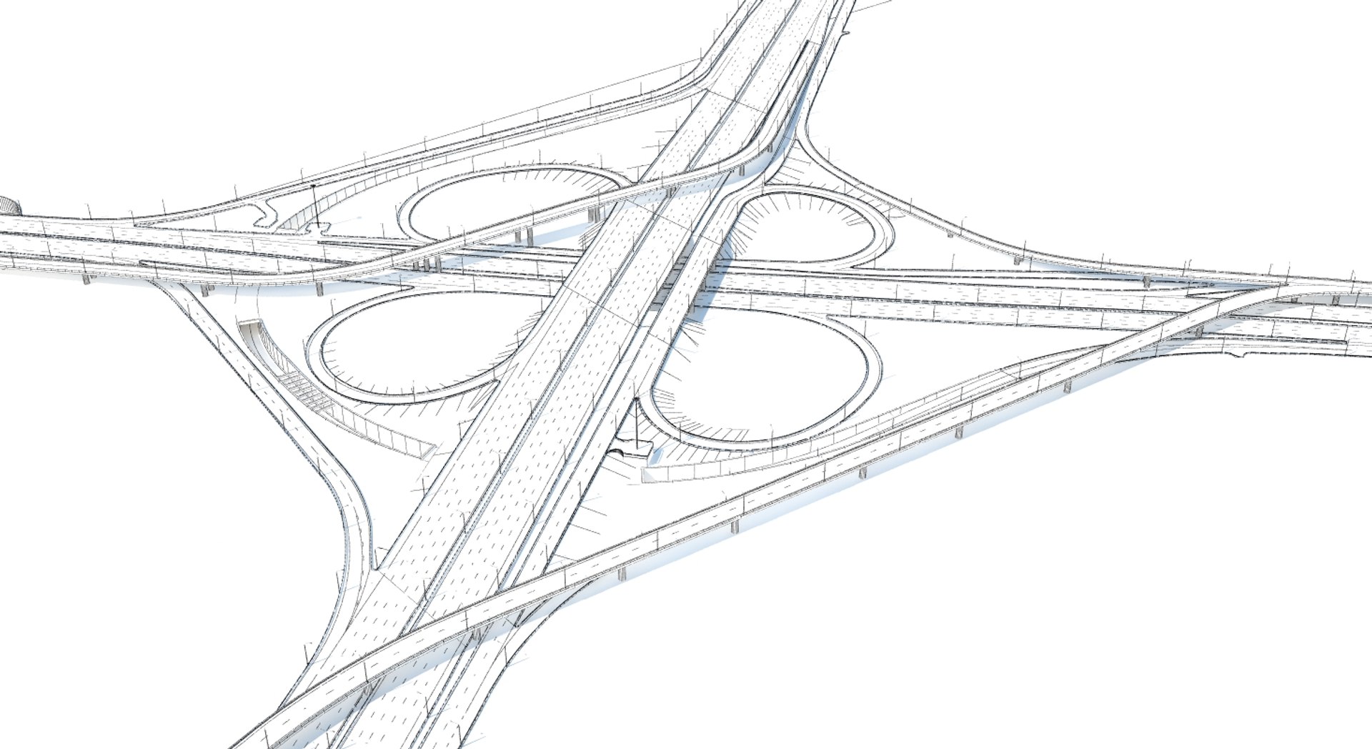 Highway Road Junction 3D Model | 1144094 | TurboSquid