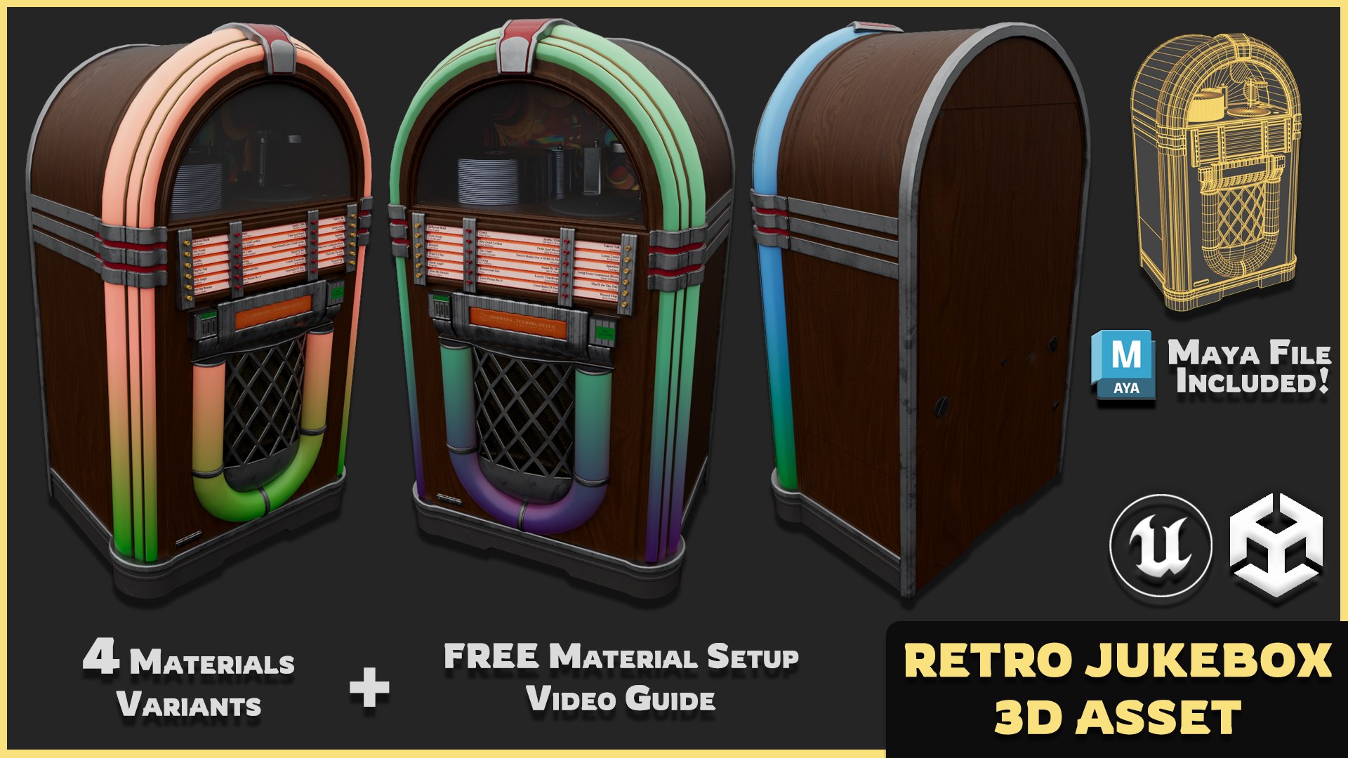 3D Retro Jukebox Asset - TurboSquid 2230253