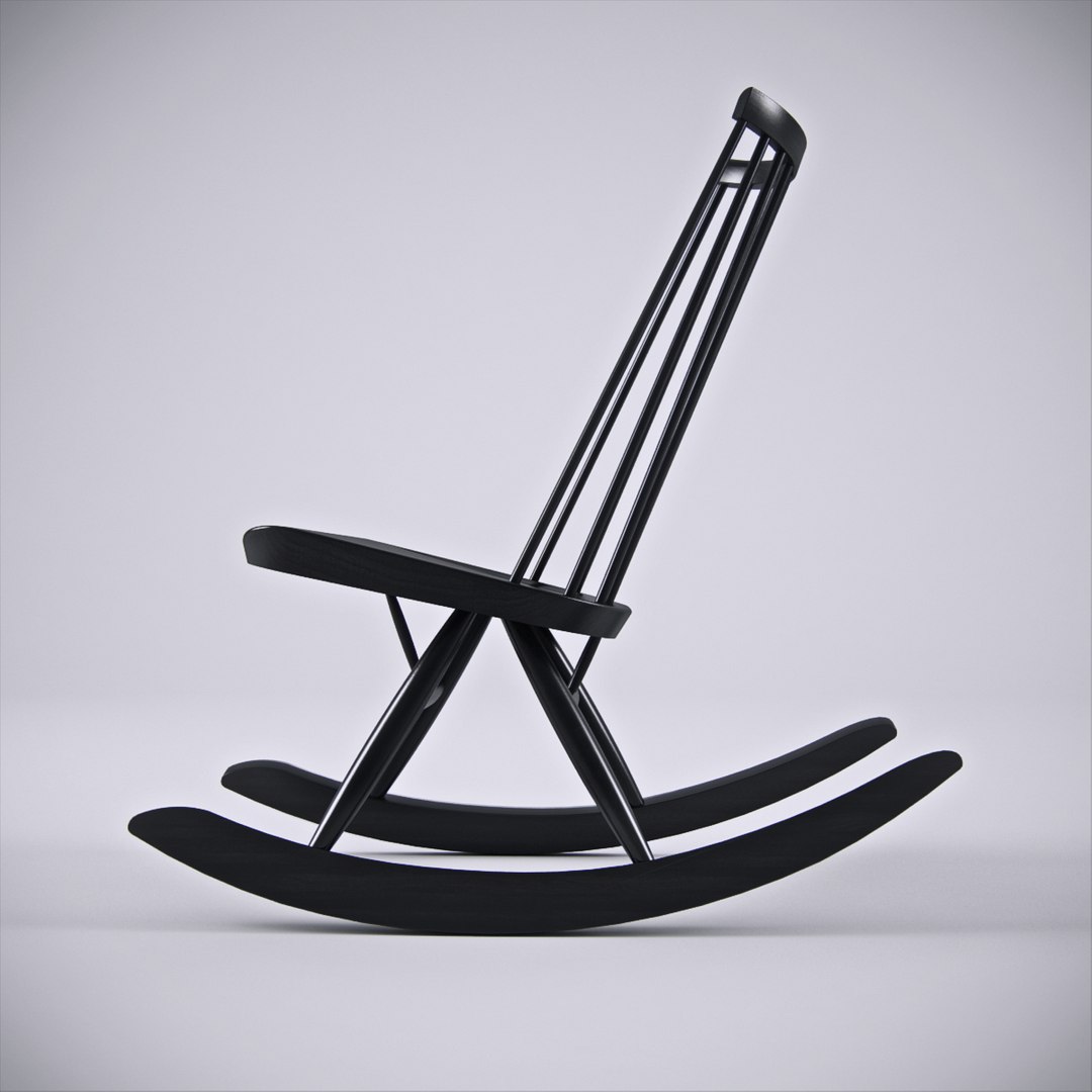 3d model of artek mademoiselle rocking chair