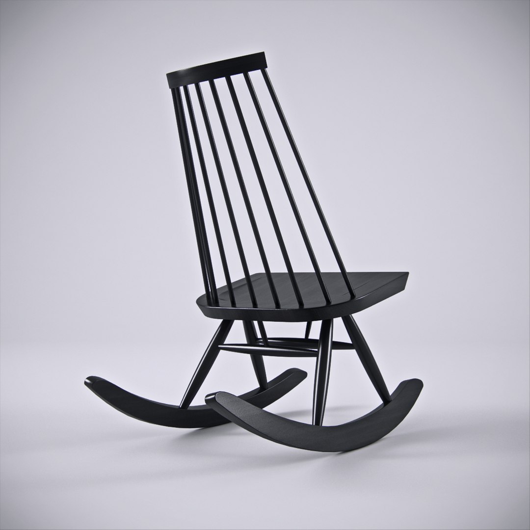 3d model of artek mademoiselle rocking chair