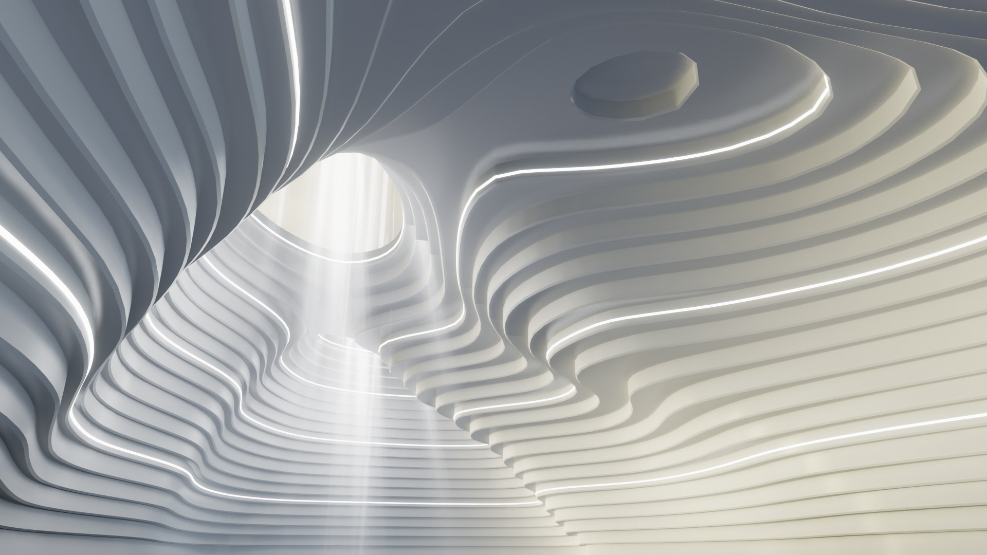 3D Model Abstract Concept Hall Inteiror Clear 3D Model - TurboSquid 2039840