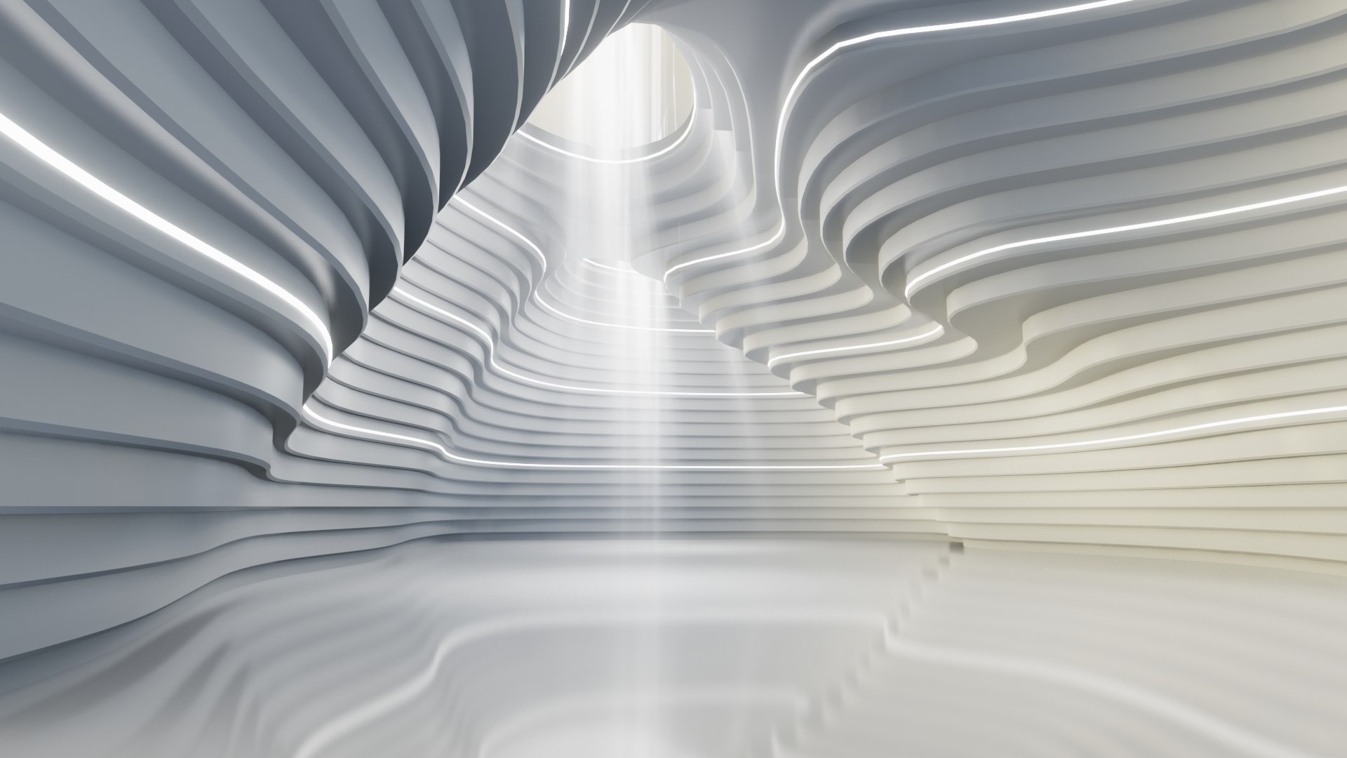 3D Model Abstract Concept Hall Inteiror Clear 3D Model - TurboSquid 2039840