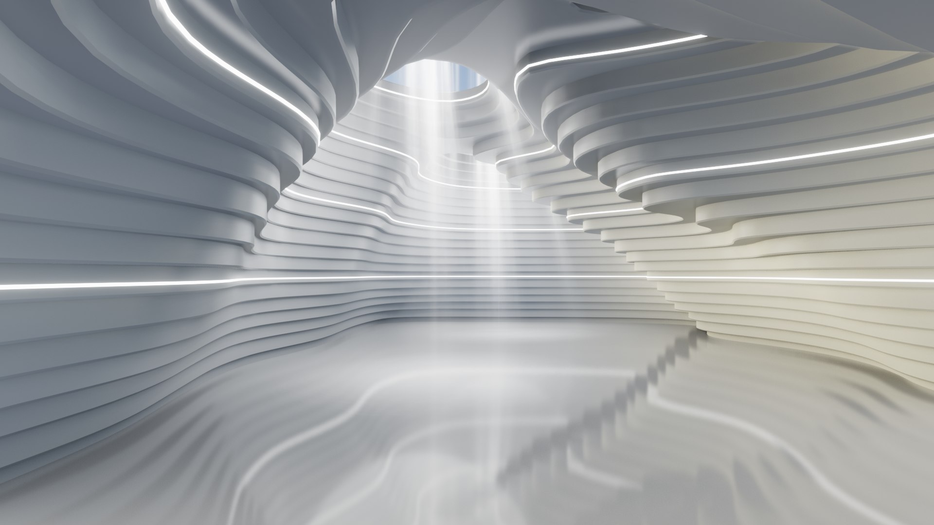 3D Model Abstract Concept Hall Inteiror Clear 3D Model - TurboSquid 2039840