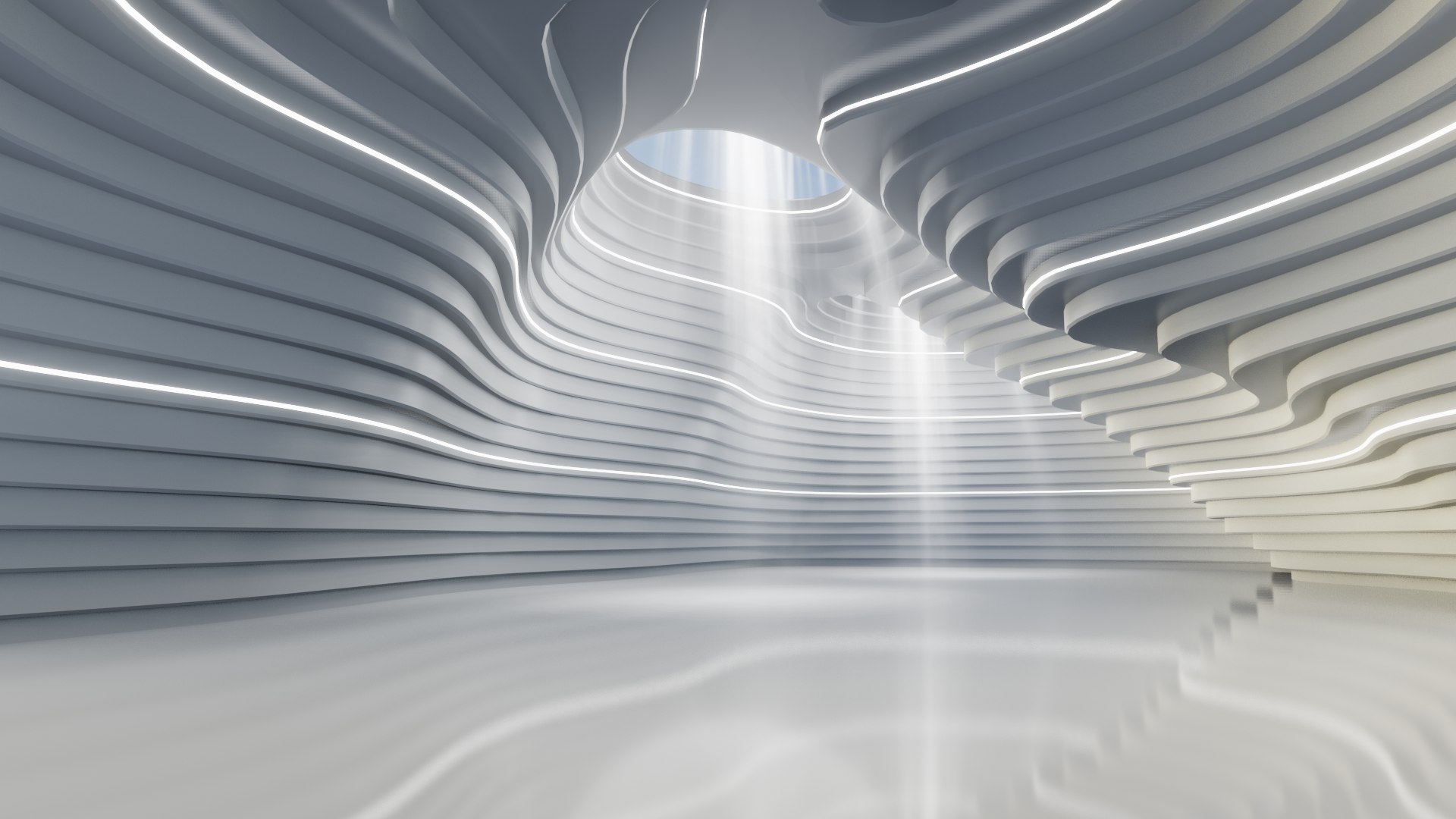 3D Model Abstract Concept Hall Inteiror Clear 3D Model - TurboSquid 2039840