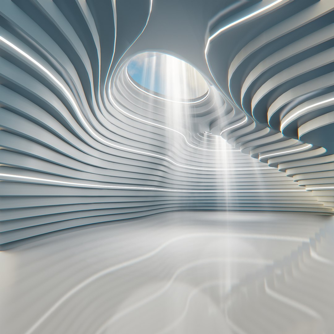 3D Model Abstract Concept Hall Inteiror Clear 3D Model - TurboSquid 2039840