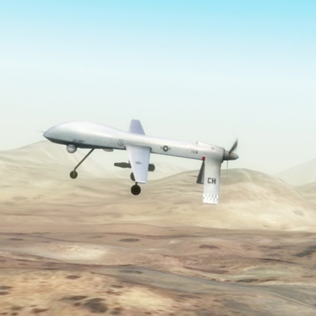 Mq-1 Predator Uav 3d Model