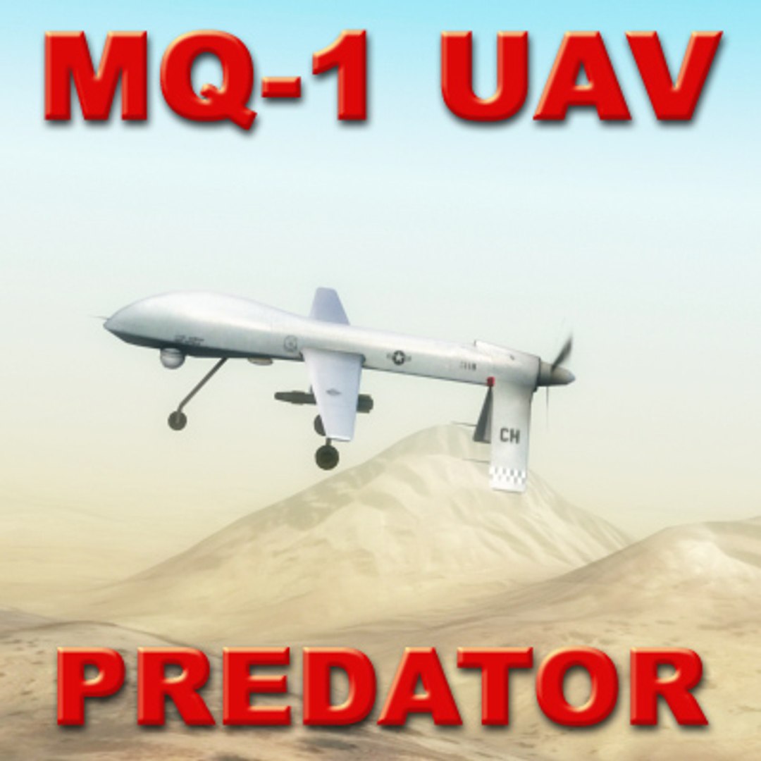 Mq-1 Predator Uav 3d Model