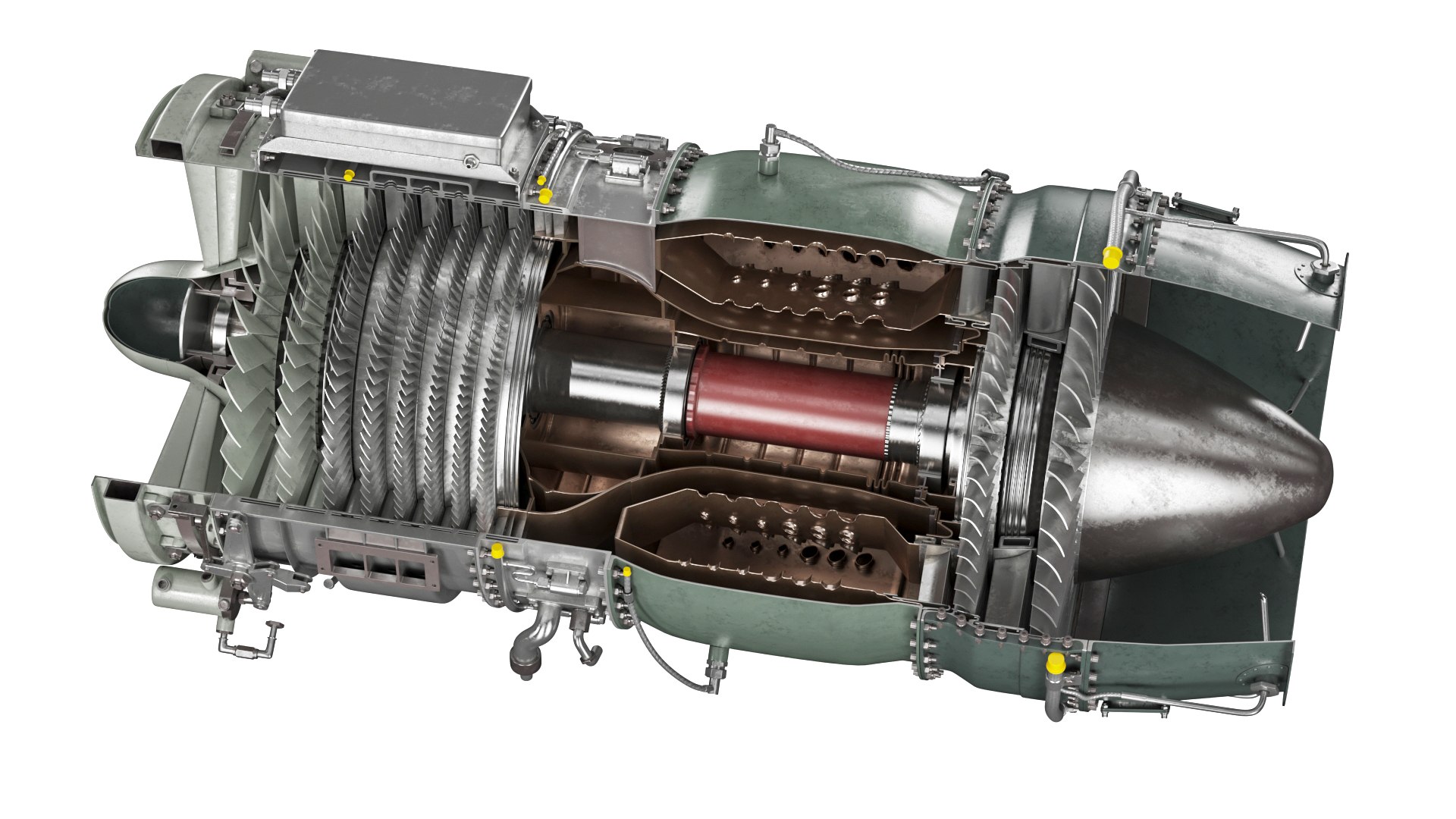 Commercial Jet Engine Cutaway 3D - TurboSquid 2350501