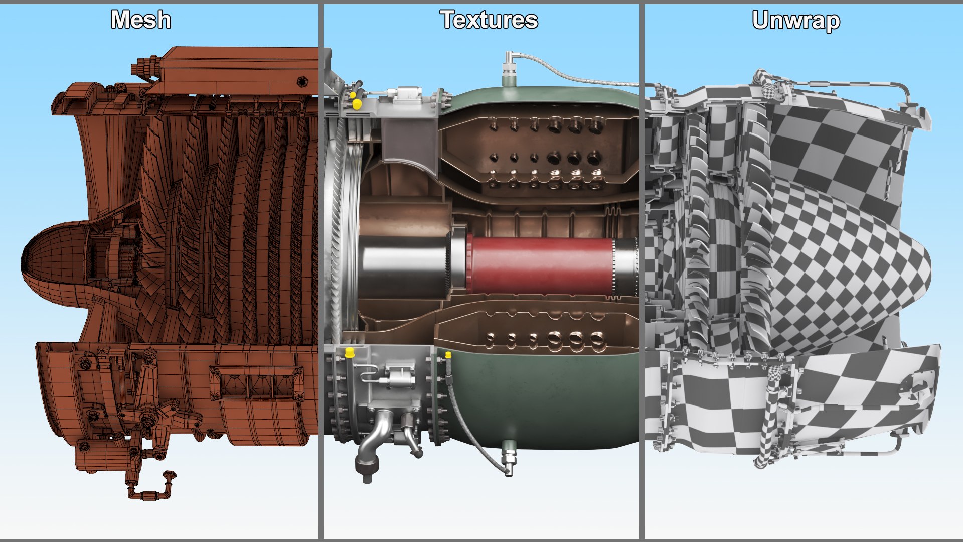 Commercial Jet Engine Cutaway 3D - TurboSquid 2350501