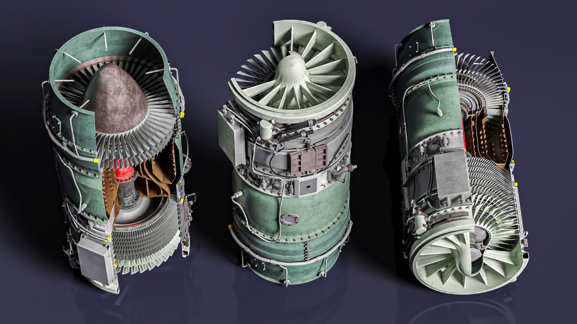 Commercial Jet Engine Cutaway 3D - TurboSquid 2350501