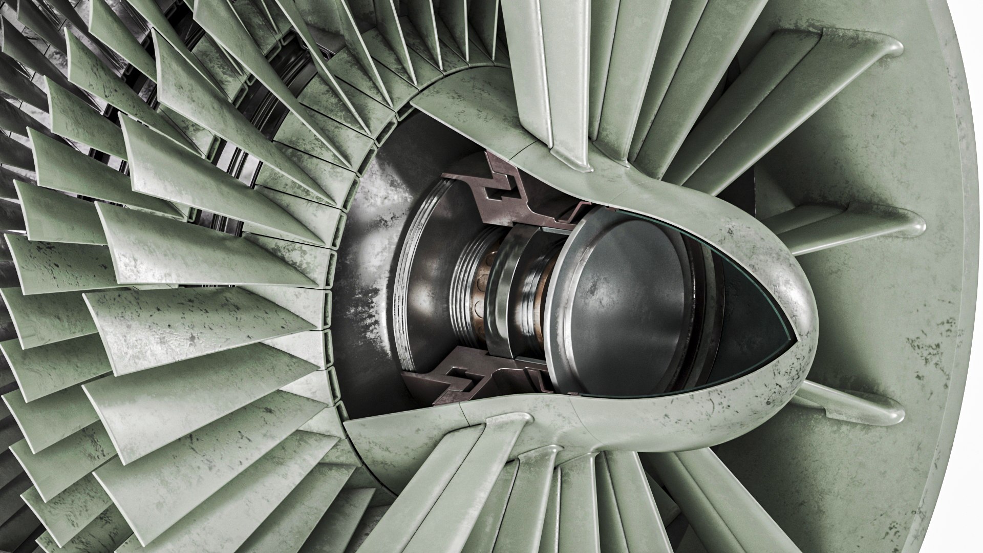 Commercial Jet Engine Cutaway 3D - TurboSquid 2350501