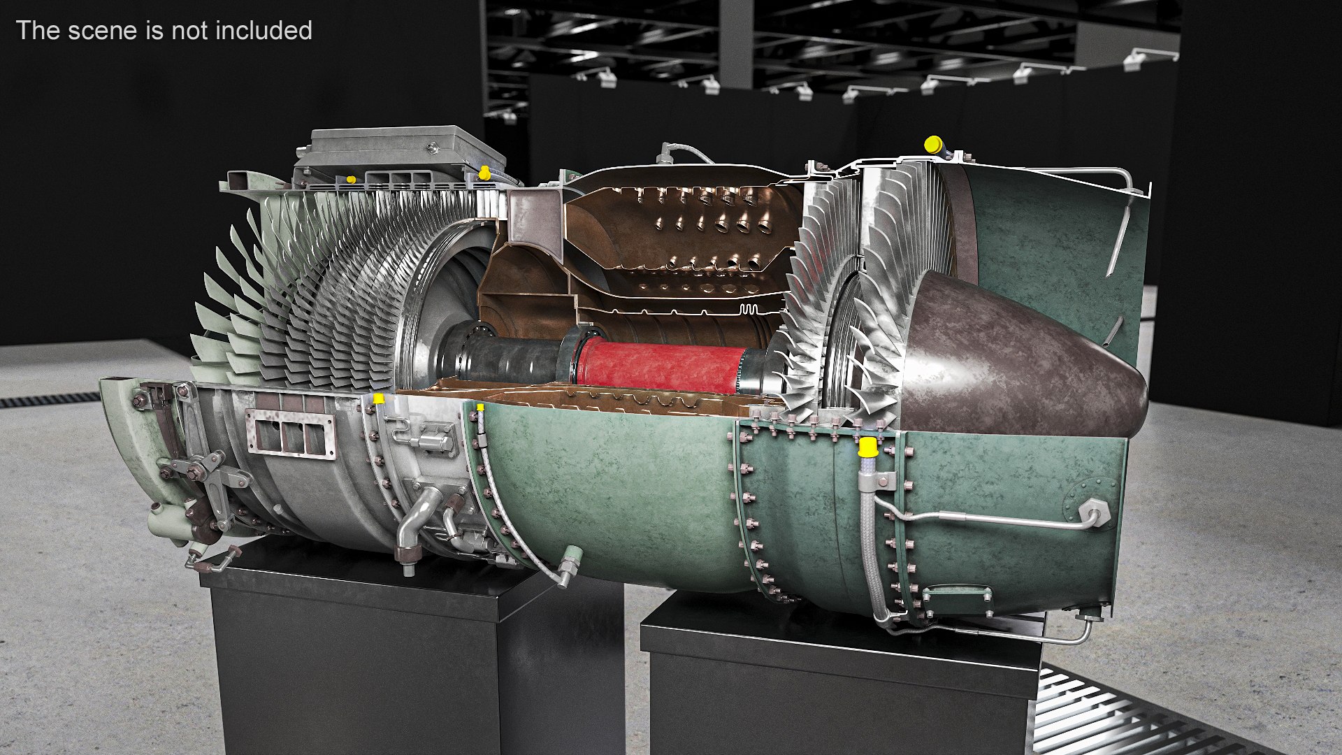 Commercial Jet Engine Cutaway 3D - TurboSquid 2350501