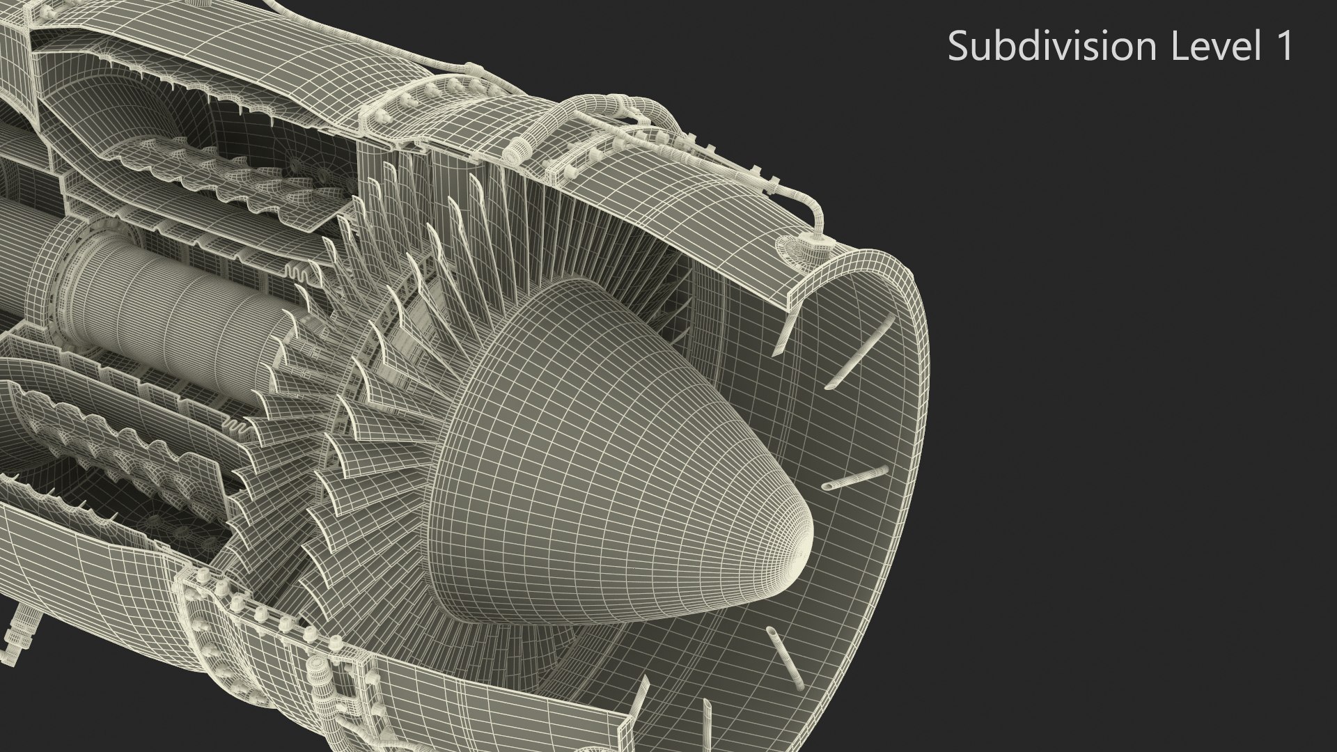 Commercial Jet Engine Cutaway 3D - TurboSquid 2350501