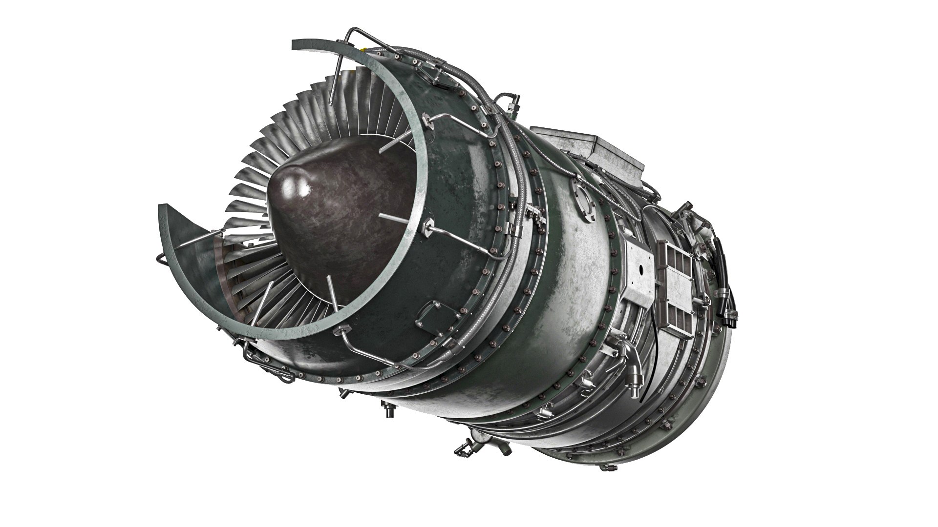 Commercial Jet Engine Cutaway 3D - TurboSquid 2350501