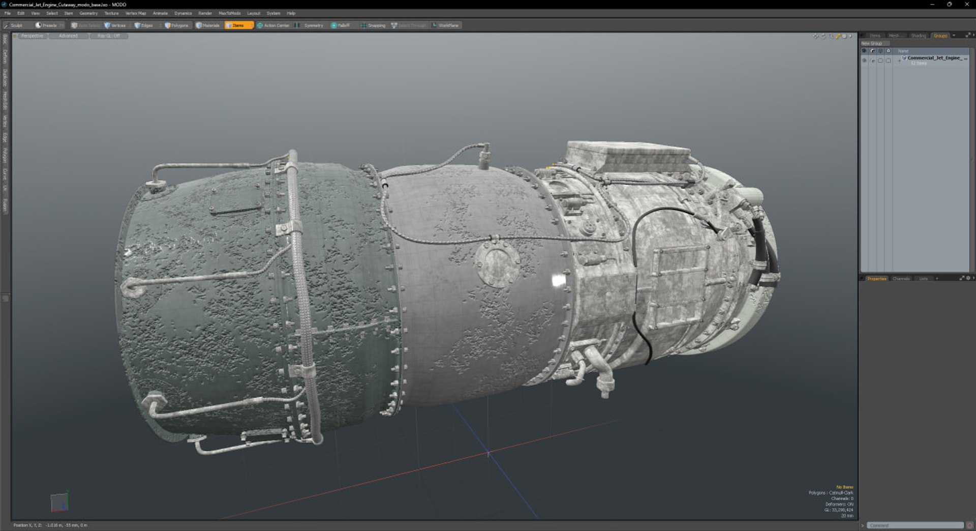 Commercial Jet Engine Cutaway 3D - TurboSquid 2350501