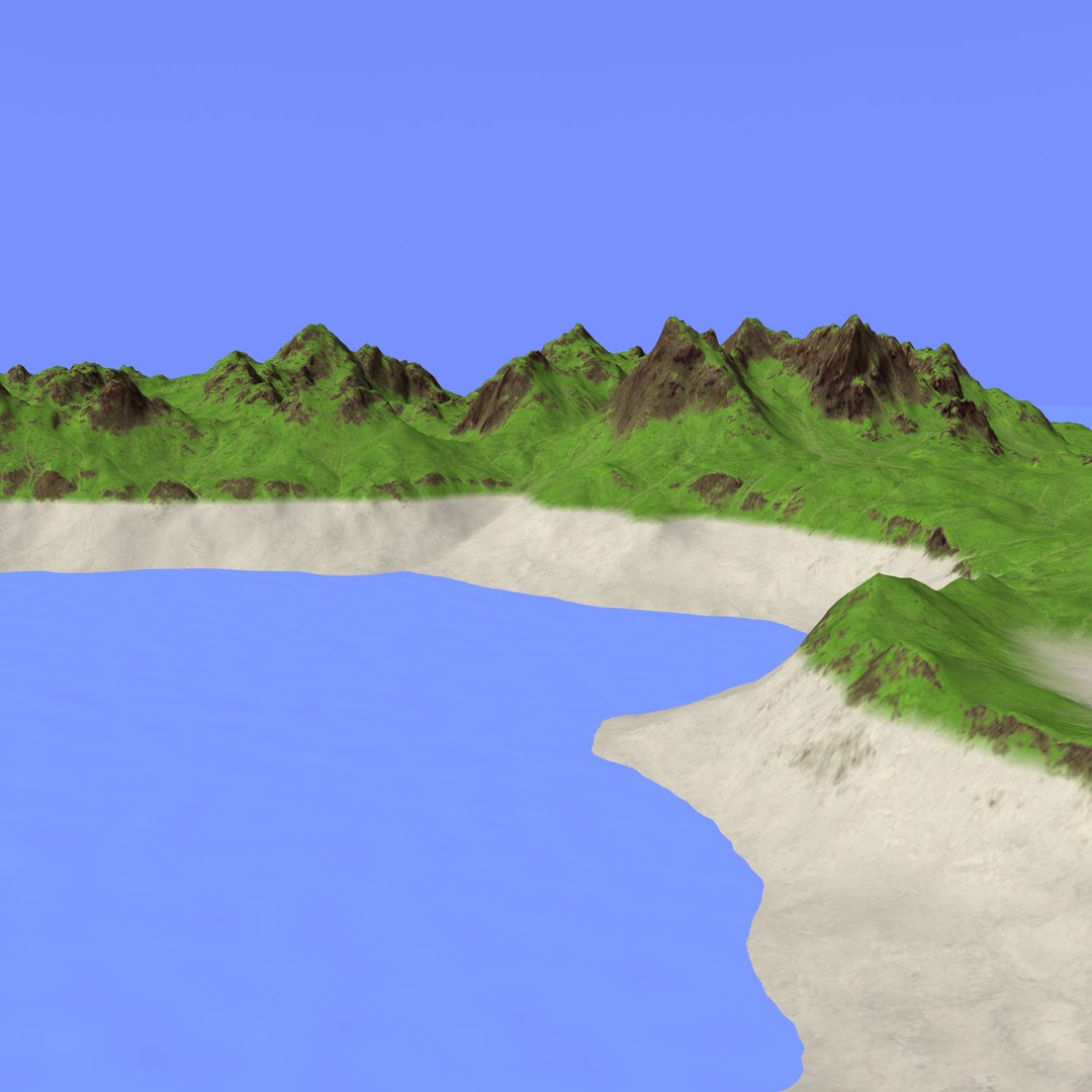 Landscape Island 3d Model
