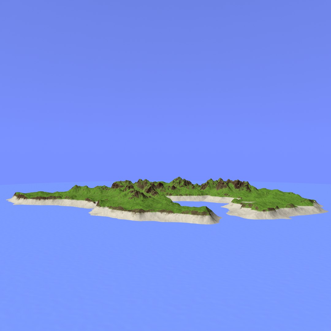 Landscape Island 3d Model
