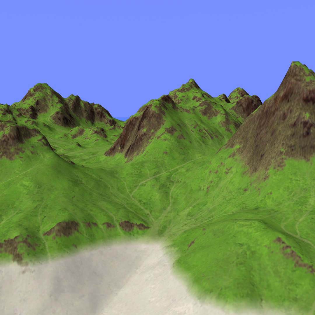 Landscape Island 3d Model