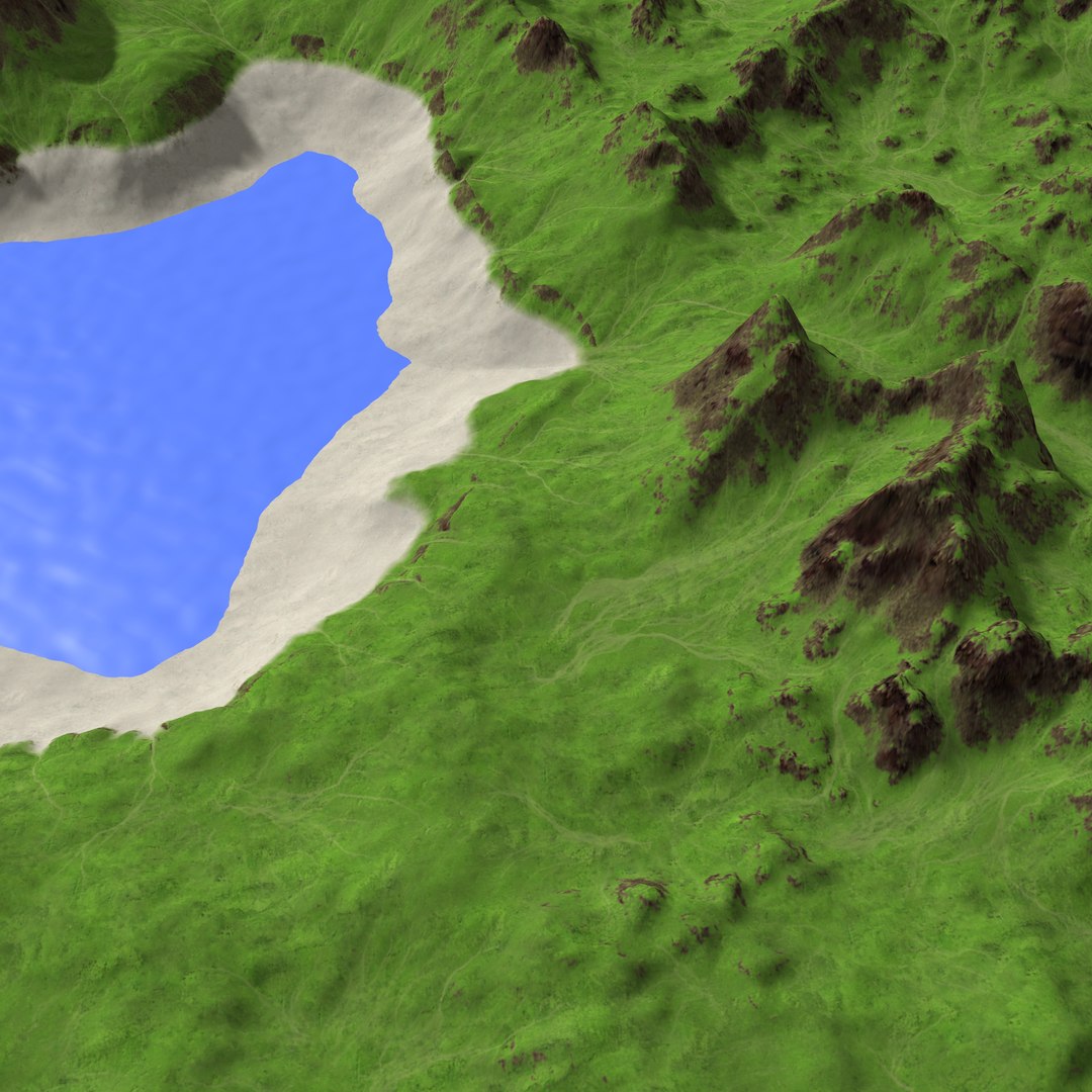 Landscape Island 3d Model