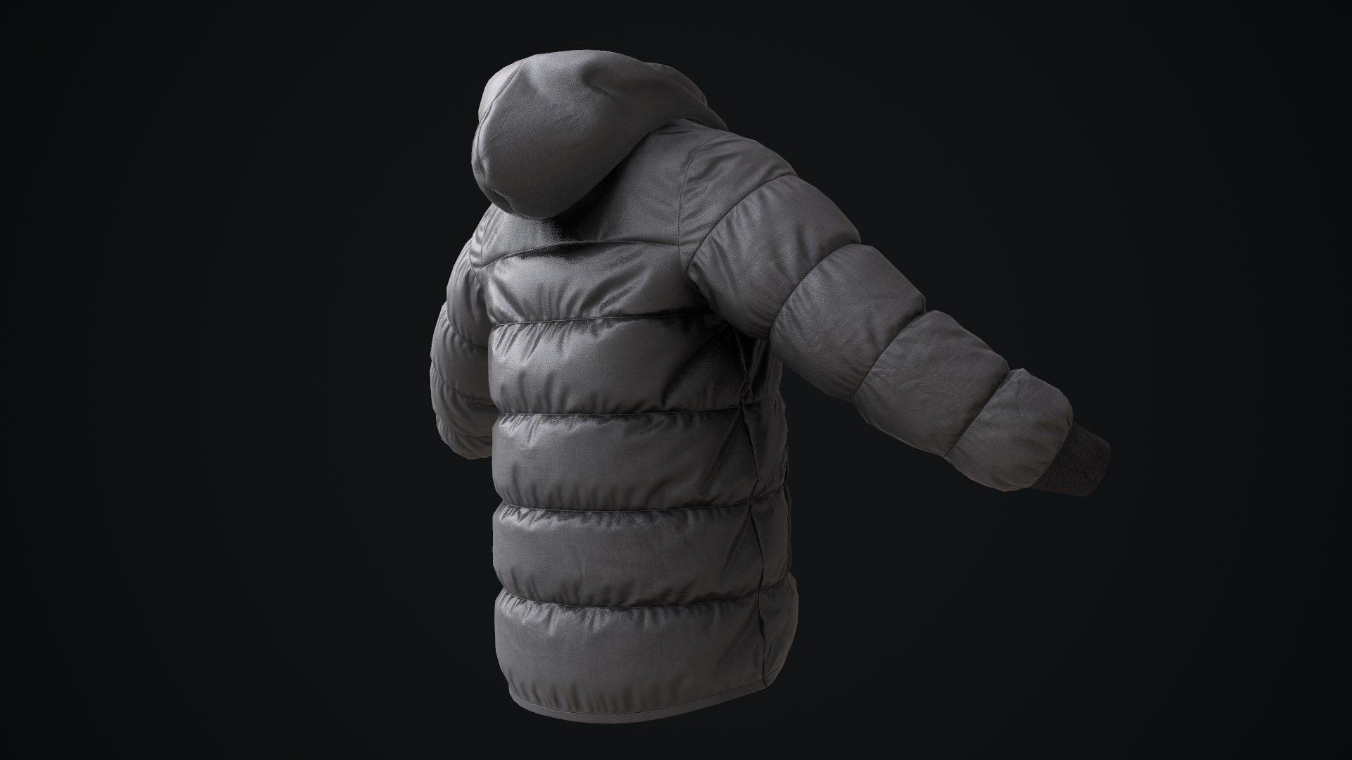 Winter jacket gray 3D model - TurboSquid 1674568
