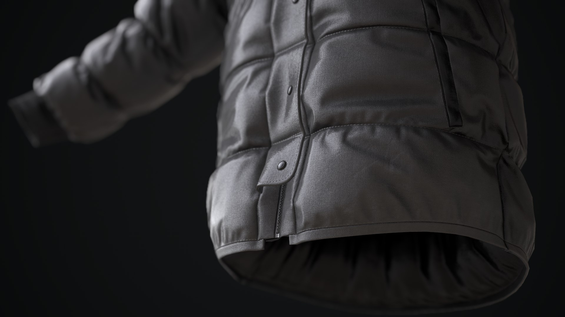 Winter jacket gray 3D model - TurboSquid 1674568