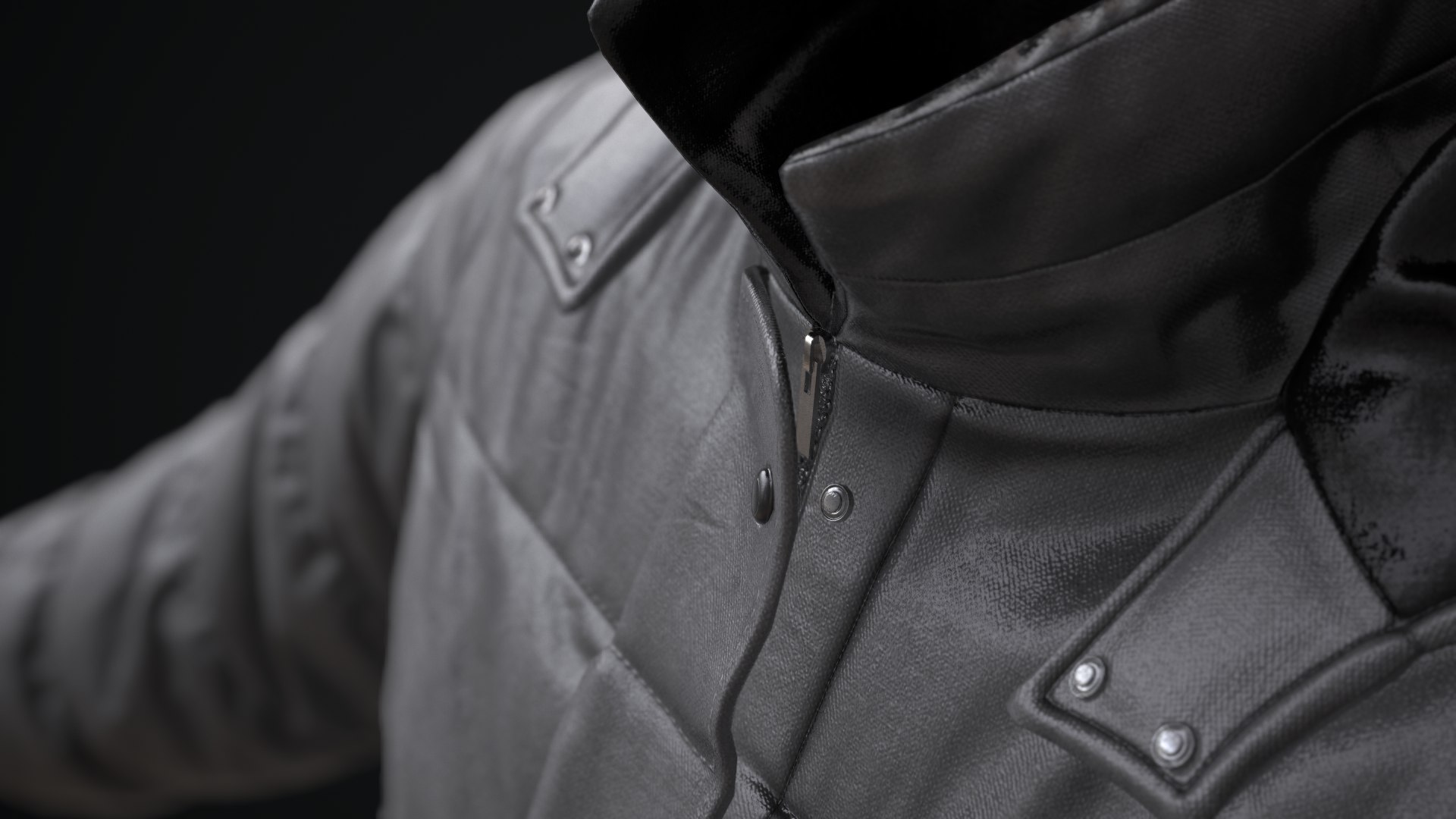 Winter jacket gray 3D model - TurboSquid 1674568