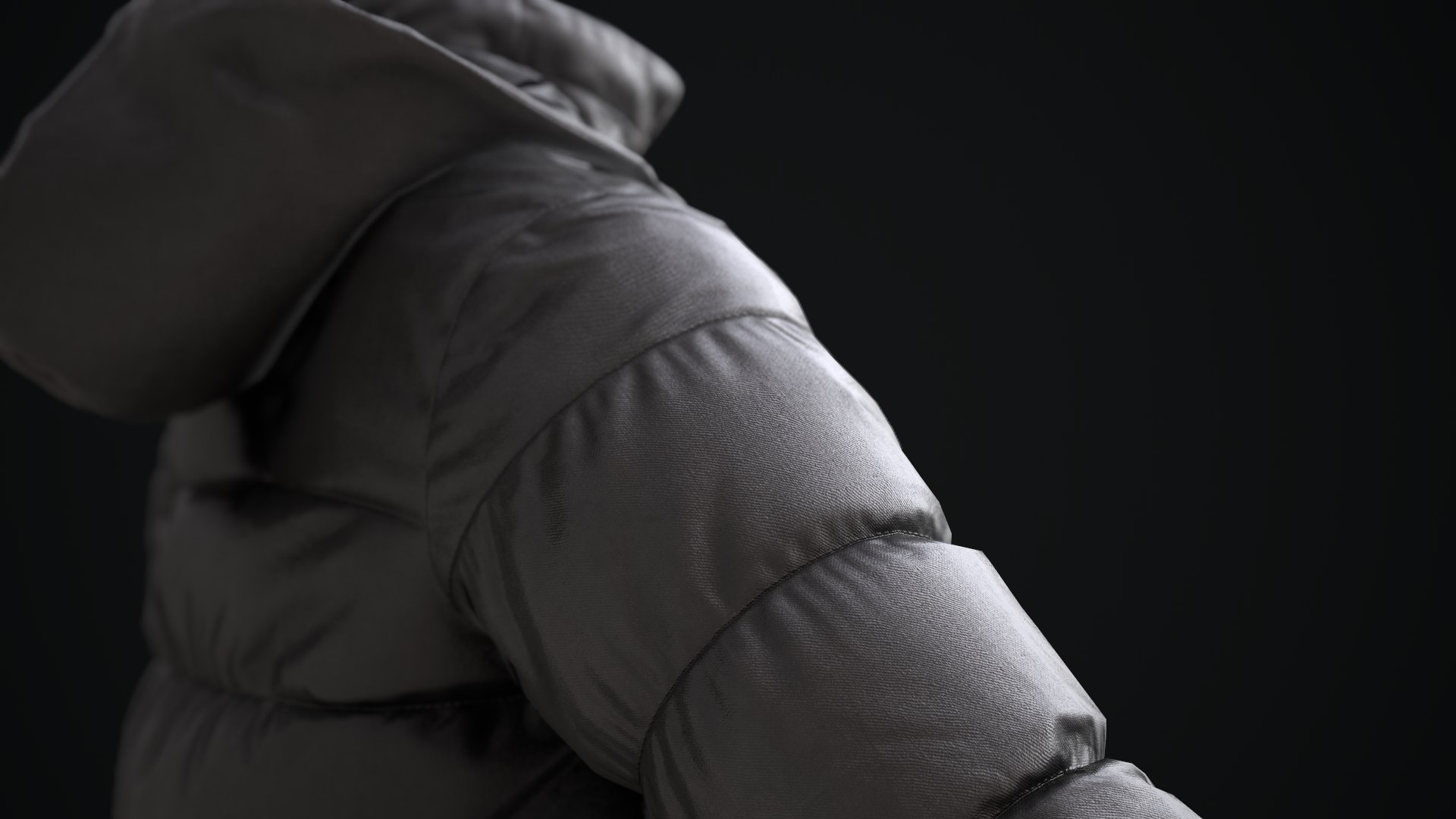 Winter jacket gray 3D model - TurboSquid 1674568
