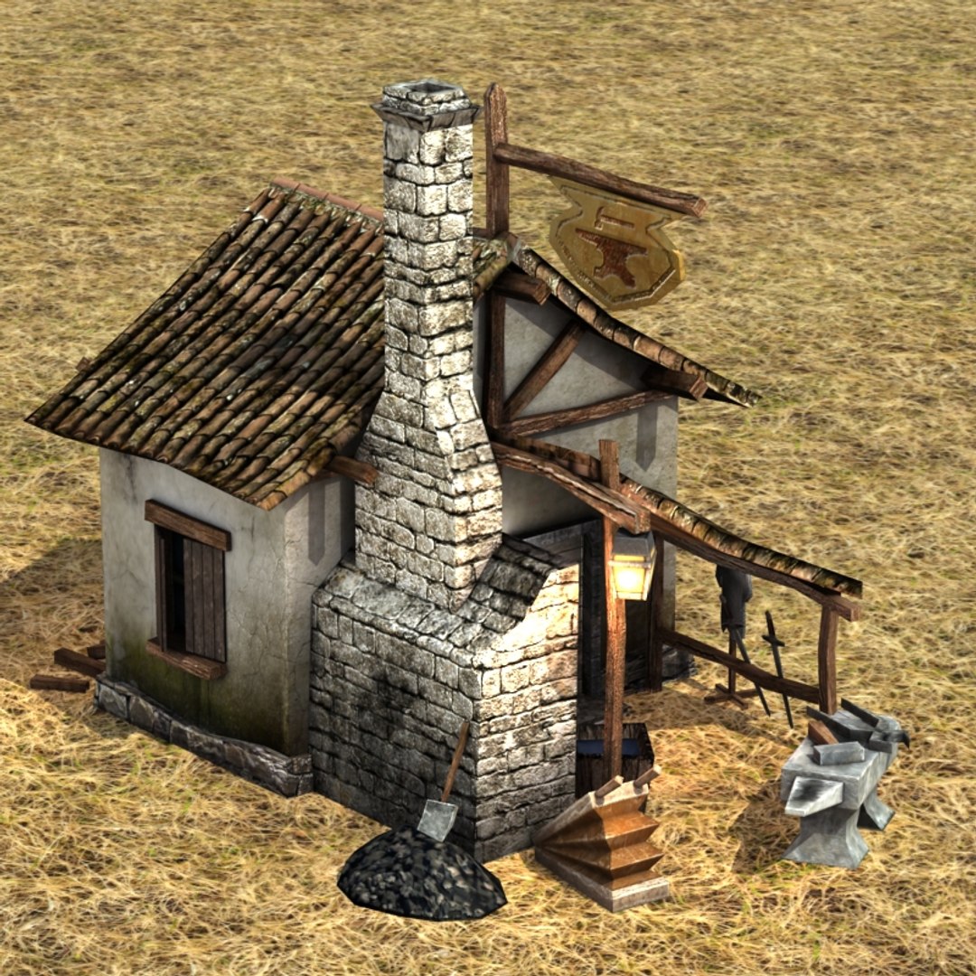 3d Max Low-poly Blacksmith