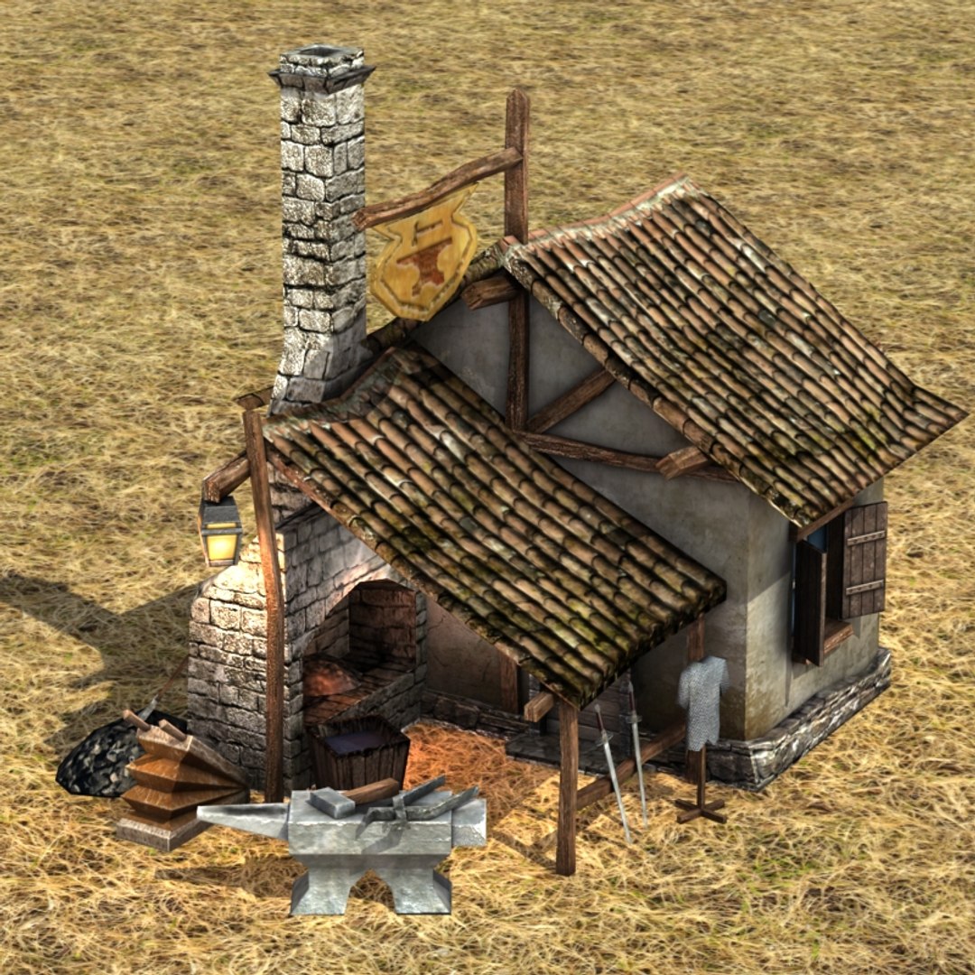 3d Max Low-poly Blacksmith