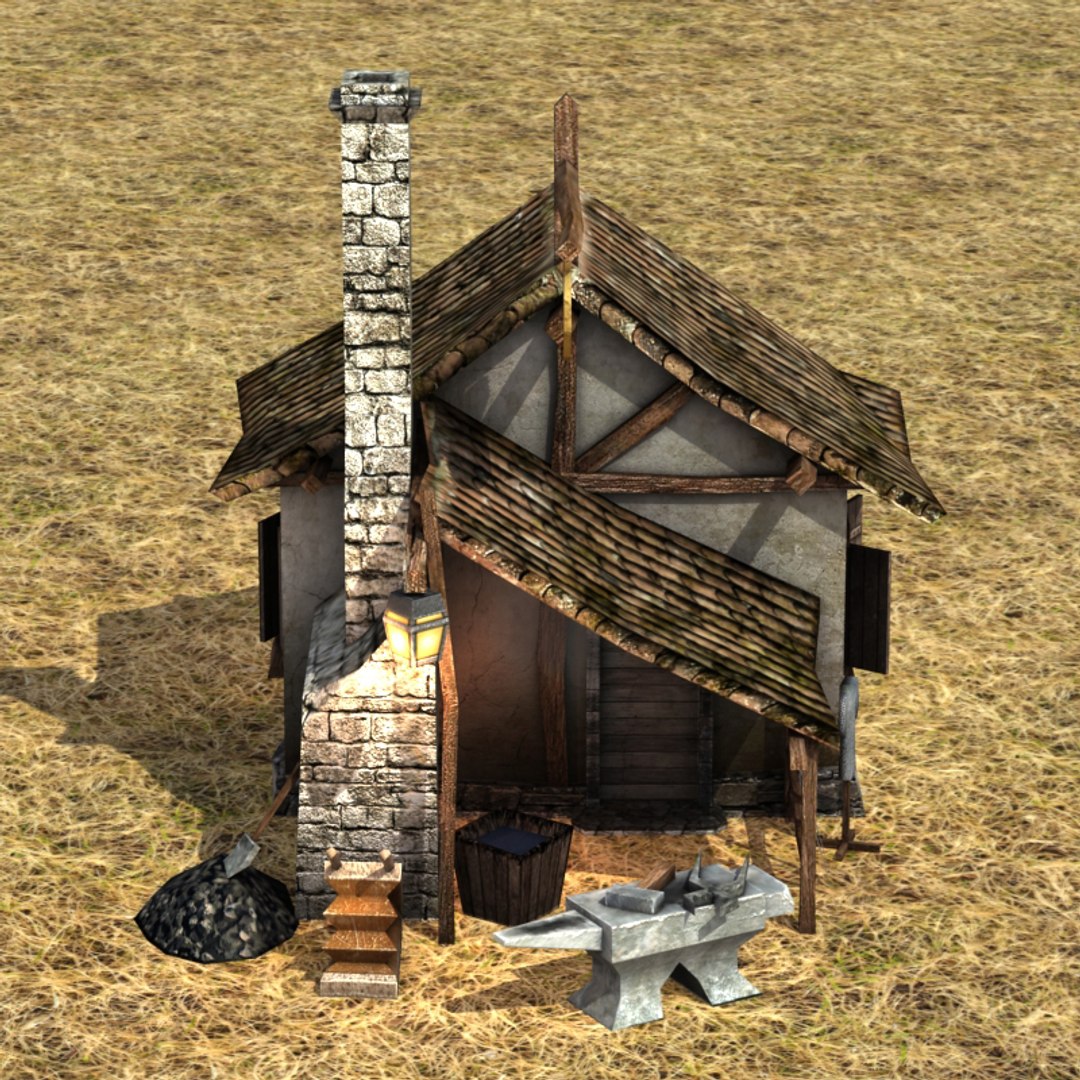 3d Max Low-poly Blacksmith