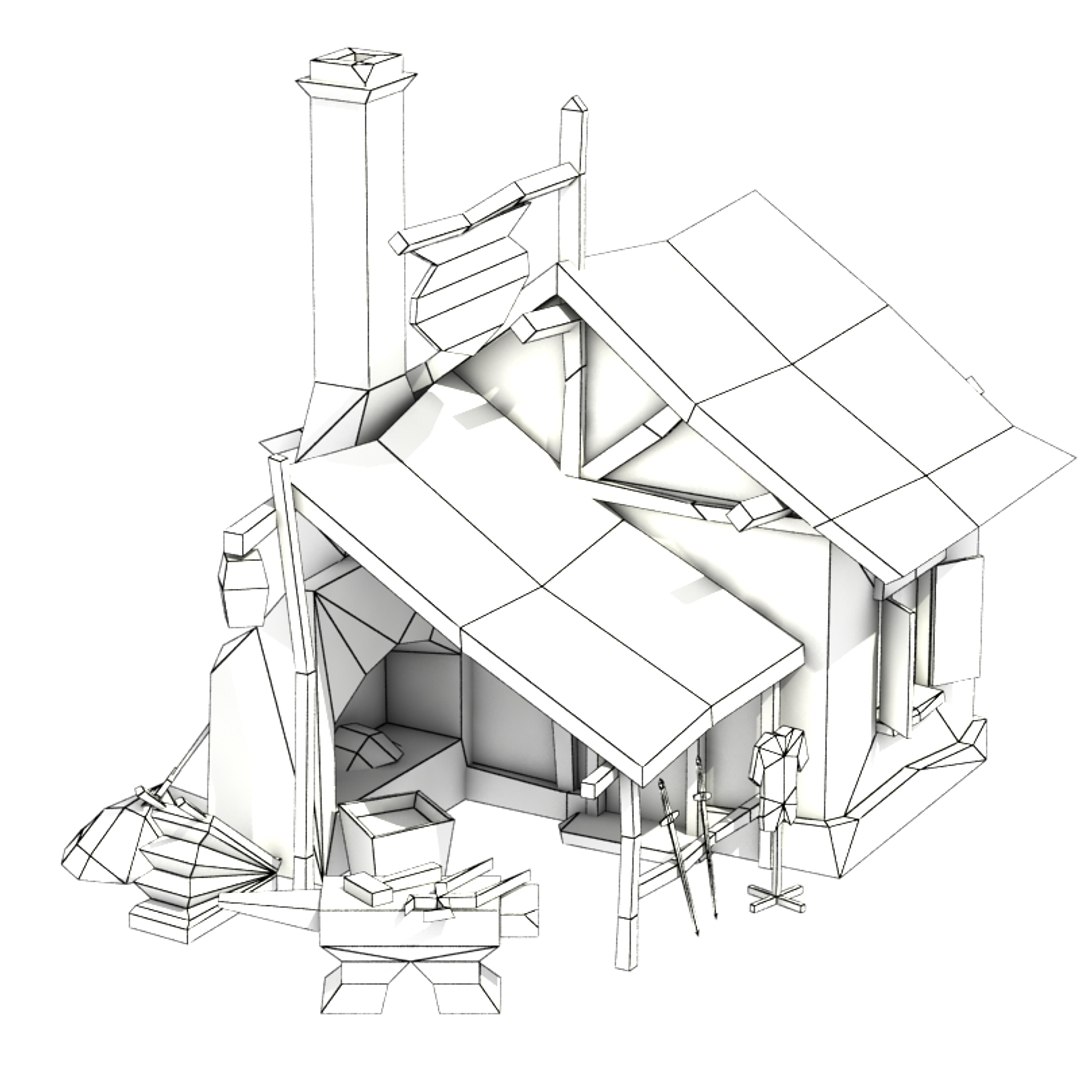 3d Max Low-poly Blacksmith